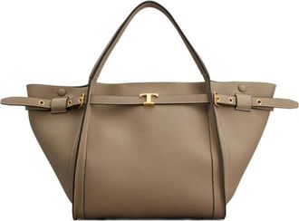 Tod's Femme, Sacs, Beige, Taille: ONE Size Buckle Strap Tote Bag
