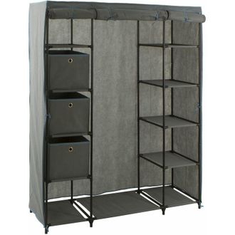 5five Simply Smart 5five Simply Smart - Armoire 1 penderie + &eacute;tag&egrave;res + boites gris 5five