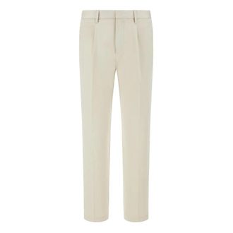 Boggi Milano Homme, Pantalons, Beige, Taille: XL Pantalon en Coton Stretch
