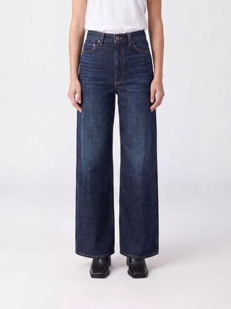 Khaite Jean Dane &agrave; jambe large et taille haute en denim de coton