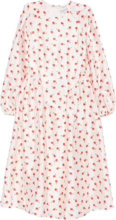 Stine Goya Floral Long-sleeve Midi Dress