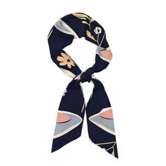 Generic &Eacute;charpe florale chat pour femme - &Eacute;charpe tour de cou pour sacs &agrave; main chaton animal en satin de soie pour le sport, le yoga, le visage