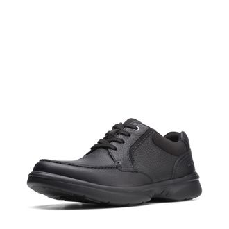 Clarks Herren Bradley Vibe Oxford, Black Tumbled Leather01, 43 EU Weit