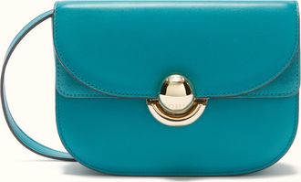 Furla Sfera Umh&auml;ngetasche Mini Amatore Blue Blau Weiches Kalbsleder + Wildleder Damen