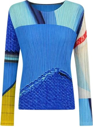 Issey Miyake Femme, Tops, Multicolore, Taille: 46 FR Shirt