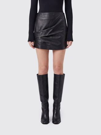 Isabel Marant Mini-jupe crayon Agnes en cuir dagneau drap&eacute;