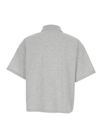 Saint Laurent Womens Polo Shirt Grey Cotton T-Shirts & Jerseys