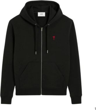 Ami Homme, Sweatshirts et sweats &agrave; capuche, Noir, Taille: L Ami de Coeur Zip Sweat &agrave; capuche
