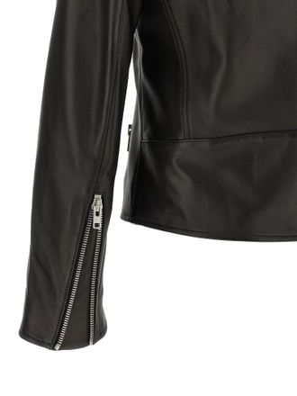 Maison Margiela 5-Zip Lambskin Jacket - Black
