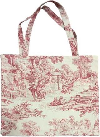Ricami Fiorentini Baldi Broderie florentine Shopping bag (Toile de Jouy rouge)