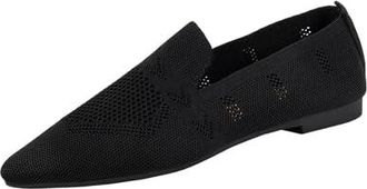 Generic Ballerines plates &agrave; bout pointu pour femme - Couleur unie - Respirantes - L&eacute;g&egrave;res - D&eacute;contract&eacute;es - Confortables - &Agrave; enfiler - Pour le travail et les 