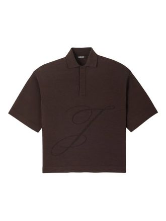 Jacquemus polo à détail de logo - Marron