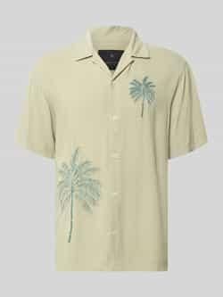 Premium by Jack & Jones Relaxed Fit Freizeithemd aus Viskose mit Stitchings