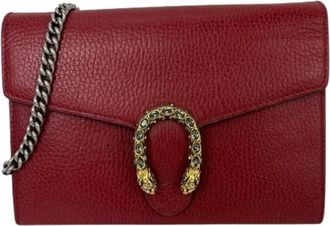 Gucci Sac bandouli&egrave;re cha&icirc;ne Dionysus Mini Bag Hibiscus Red - Femme - Pre-owned - Rouge - Taille: ONE Size