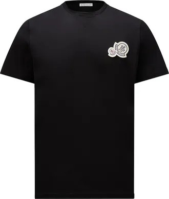 Moncler T-shirt en coton à empiècement logo