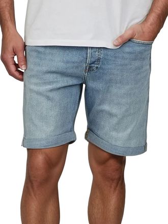 Jack & Jones Jeans Shorts Herren Stretch Kurz Regular Fit JJIRICK Kurze Hosen Bermuda Shorts Sommer Denim Einfarbig, Größe:L, Farbe:Blue Denim (AM 277)