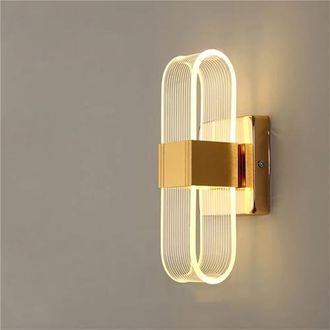 Generic Applique Murale LED Moderne, elliptique, luminaire d&eacute;coratif dint&eacute;rieur, id&eacute;al pour Une Chambre &agrave; Coucher ou Un Salon (Blanc Froid, Or, 1 t&ecirc;te)