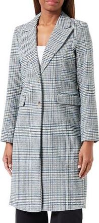 Pieces Pieces Femme Pcnea Checked Coat Manteau, Pepper/Checks: W. FRENCH BLUE/BLEU MARINE,S
