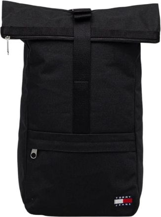 Tommy Jeans Homme, Sacs, Noir, Taille: ONE Size Sac &agrave; Dos Rolltop Quotidien avec Fermeture &agrave; Boucle