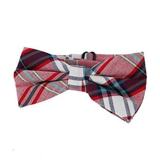 DonDon Noeud papillon à carreaux pour hommes avec crochet - déjà lié et réglable
