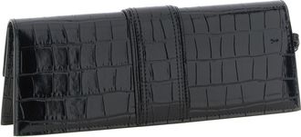 Jacquemus La Pochette Bambino Calfskin Leather Clutch - Black