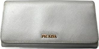 Prada Portefeuille Vintage Pre-owned - Femme - Pre-owned - Gris - Taille: ONE Size