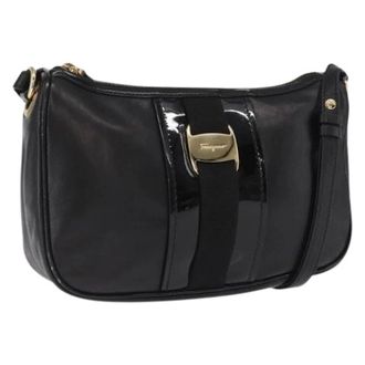 Ferragamo Sac bandouli&egrave;re en cuir Pre-owned - Femme - Pre-owned - Noir - Taille: ONE Size
