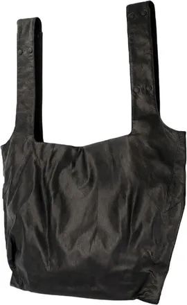 Yohji Yamamoto Unisex Rev Dot Purse - Yohji Yamamoto Leather Black Cowhide Bags Handbags-Purses