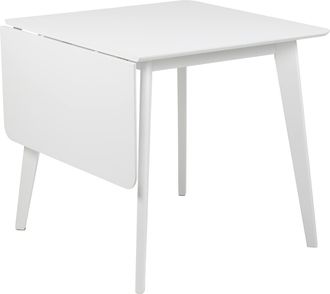 AC Design Furniture Roxanne Esstisch für 4 Personen in Weiß, Ausziehbarer Küchentisch Weiß, Moderner Retro Stil für Esszimmer, Esstisch Eckig, B: 80/120 x H: 76 x T: 80 c