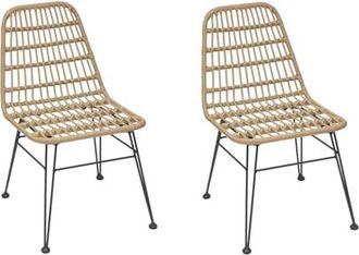 Hesperide Lot de 2 chaises de Jardin Lambada S&eacute;same & Graphite