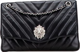 Chanel Hobo Bags - Jumbo Chevron Lambskin Leo Lion Flap - Gr. unisize - in Schwarz - für Damen