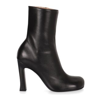 Bottega Veneta Femme, Chaussures, Noir, Taille: 38 1/2 EU Leather Heeled Bottes &agrave; cheville