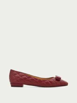 Ferragamo Damen Gesteppte Varina Ballerina Rot Gr&ouml;&szlig;e 35.5