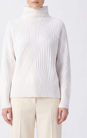 Joseph Pullover mit Trichterkragen aus 100 % Merinowolle mit Rippb&uuml;ndchen