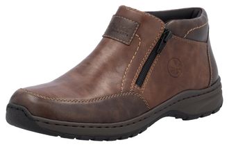 Rieker Winterboots RIEKER, Herren, Gr. 46, braun (dunkelbraun), Lederimitat, Schuhe Winterboots, Winterstiefelette, Halbschuh mit beidseitigen Rei&szlig;verschl&uuml;ss
