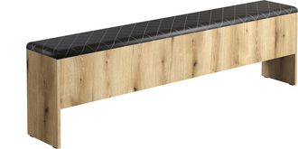 Trendteam Esteban - Sitzbank - Evoke Eiche/Anthrazit - Aufbewahrungsbank inklusive Polsterung - (BxHxT) 185 x 54 x 30 cm - Polsterbank mit Stauraum