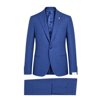 Luigi Bianchi Mantova Einknopf Sakko - - Suits - Herren - Blau - S