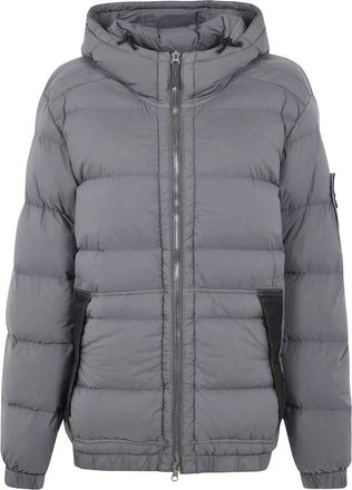 Stone Island Nahtlose Nylon Bomberjacke - - Jackets - Herren - Grau - 2XL