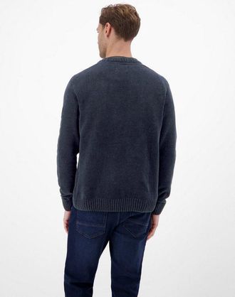 Lerros Rundhalspullover langarm und mit breiten Strickb&uuml;ndchen