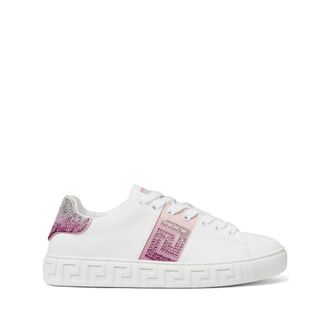 Versace Crystal Greca Sneakers - - Shoes - Damen - Wei&szlig; - 38 EU