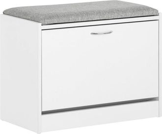 SoBuy SoBuy FSR16-HG Banc Armoire à Chaussures 1 abattant avec Coussin Meuble dentrée Coffre Rangement pour Chaussures
