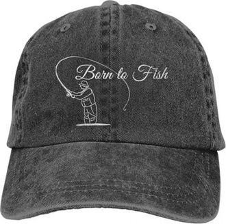 Generic Chapeau Homme, Pure Color Papa Casquettes Born to Fish Casquette de Femme Sun Sun Bonnets de Baseball Casquettes de p&ecirc;che &agrave; la Carpe Fisher Peaked Cap