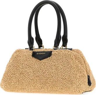 Givenchy Womens Raffia Mini Antigona East-West Handbag Natural Borse A Mano Bag