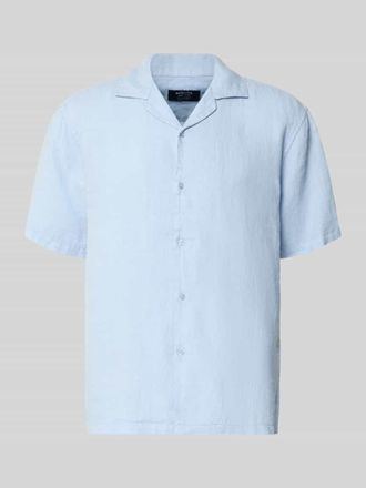 Mc Neal Regular Fit Leinenhemd mit Reverskragen