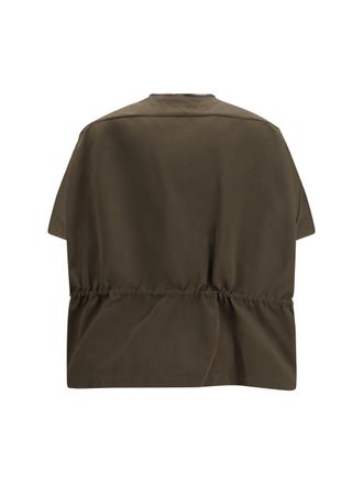 Rick Owens Womens Satin Jacket Dark Dust Polyester