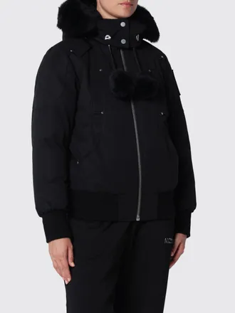 Moose Knuckles Bomberjacke aus recyceltem Nylon mit Shearling-Kapuze