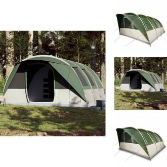 vidaXL Vidaxl - Tente familiale tunnel 7 personnes vert imperm&eacute;able - Tente Famille - Tente Camping - Tente Tunnel - Tente Imperm&eacute;able - Tente Verte