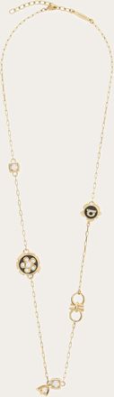 Ferragamo Damen Lange Halskette mit Anhängern Gold