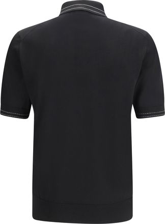 Dolce & Gabbana 100% Silk Polo - Black