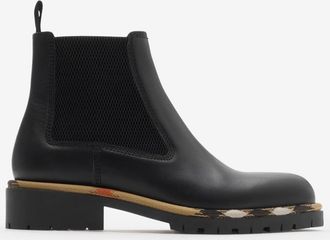 Burberry Bottines Chelsea Gravel en cuir, Size: 36.5
